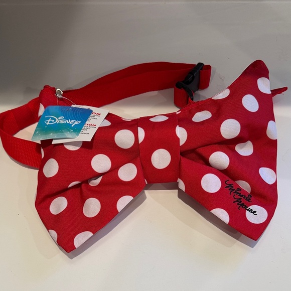 Disney | Accessories | Disney Red And White Polka Dot Bow Bag | Poshmark